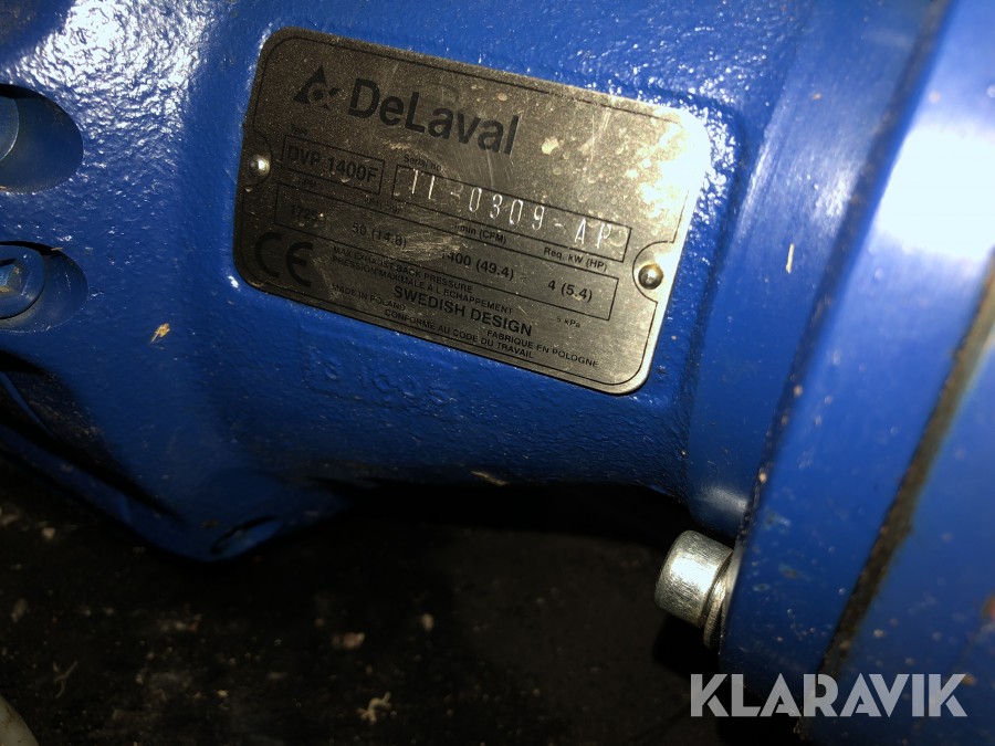 Klaravik Auktioner | Vacuum pump Alfa Laval DVP 1400F
