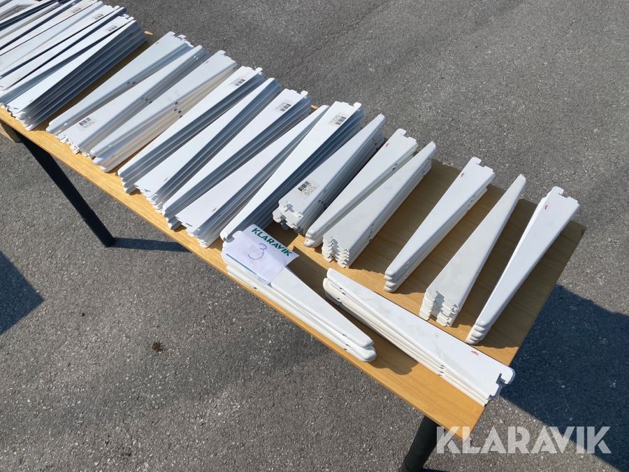 Konsoler, passar mot elfa system 27 och 37 cm