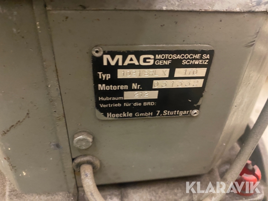 Motor MAG 1021 SRL X 170, Uppsala, Klaravik auktioner