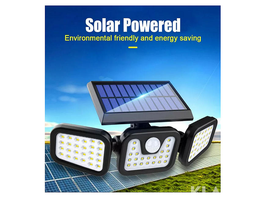 Solcell LED-Väggbelysning 81SMD - 1800mAh, Järfälla, Klar