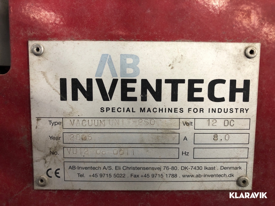 Glaslyft AB Inventech Vacuum Unit 250