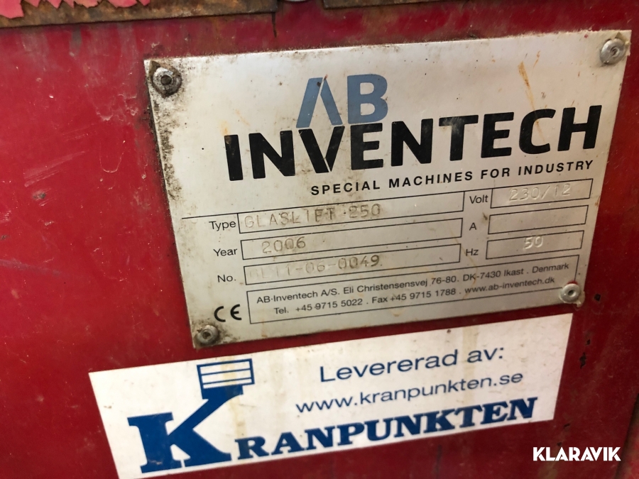 Glaslyft AB Inventech Vacuum Unit 250