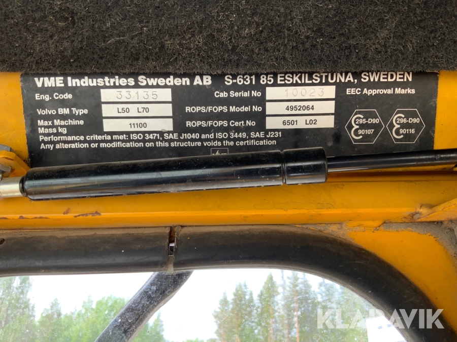 Hjullastare Volvo BM L50, Bjurholm, Klaravik auktioner