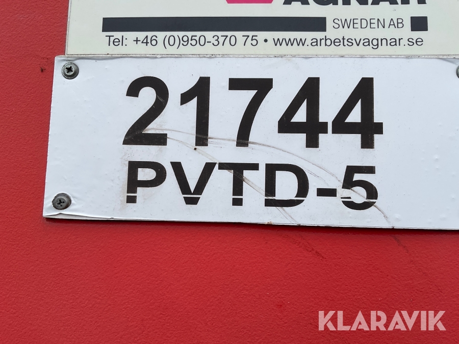 Personalvagn Arbetsvagnar PVTD-5, Karlskoga, Klaravik auktio