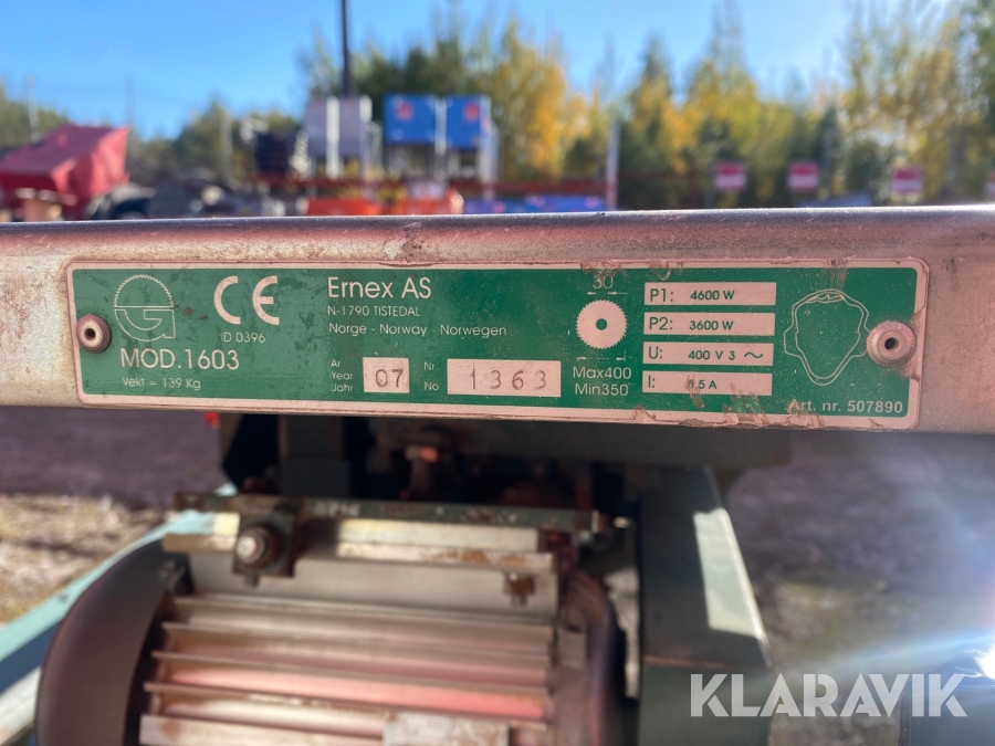 Byggsåg Ernex 1603, Håbo, Klaravik auktioner