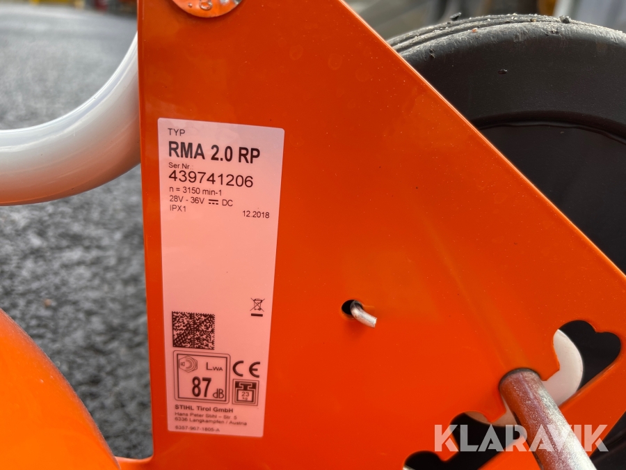 Gräsklippare Stihl RMA 2RP, Göteborg, Klaravik auktioner