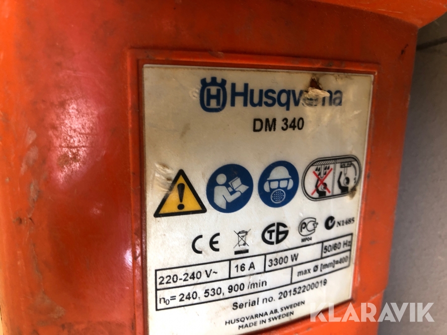 Betonghålstagningsmotor Husqvarna DM340