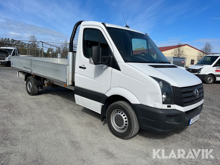 Flakbil Volkswagen Crafter, Jönköping, Klaravik auktioner