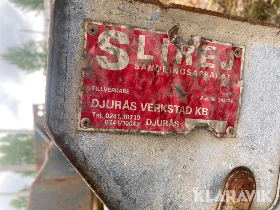 Sandningsutrustning till lastbil Djurås verkstad KB Slirej,
