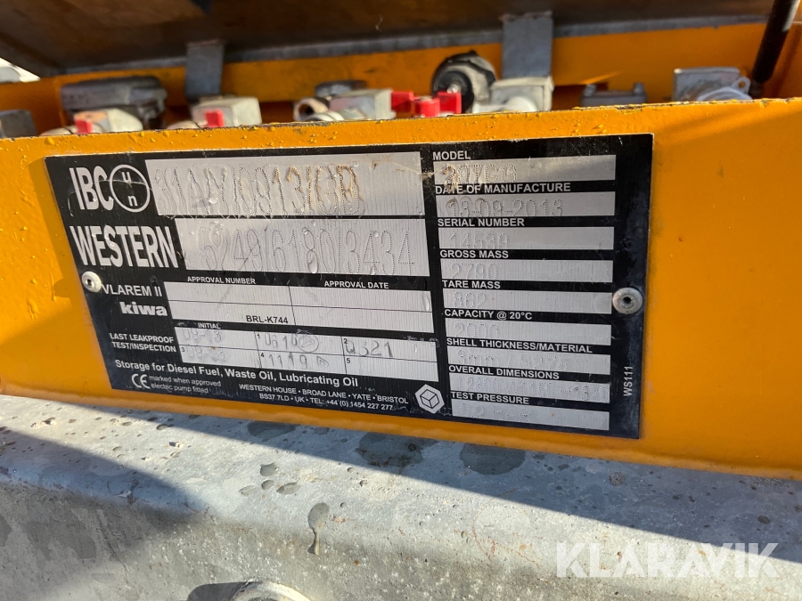 ADR-tank Western Global 20 TCG, Jönköping, Klaravik auktione