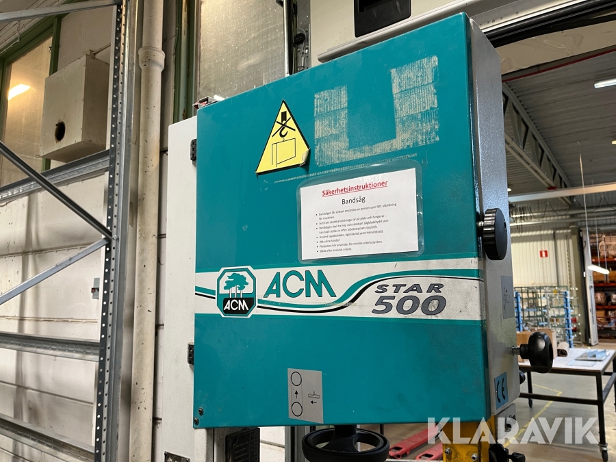 Bandsåg ACM STAR 500, Vadstena, Klaravik auktioner