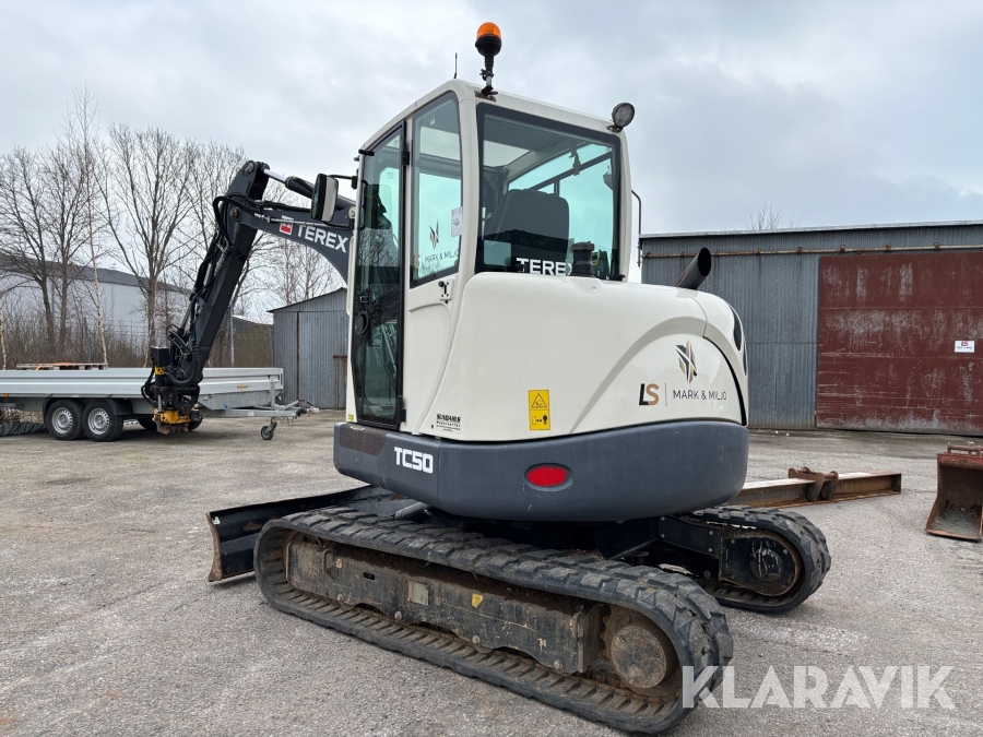 Grävmaskin Terex TC50, Sölvesborg, Klaravik auktioner