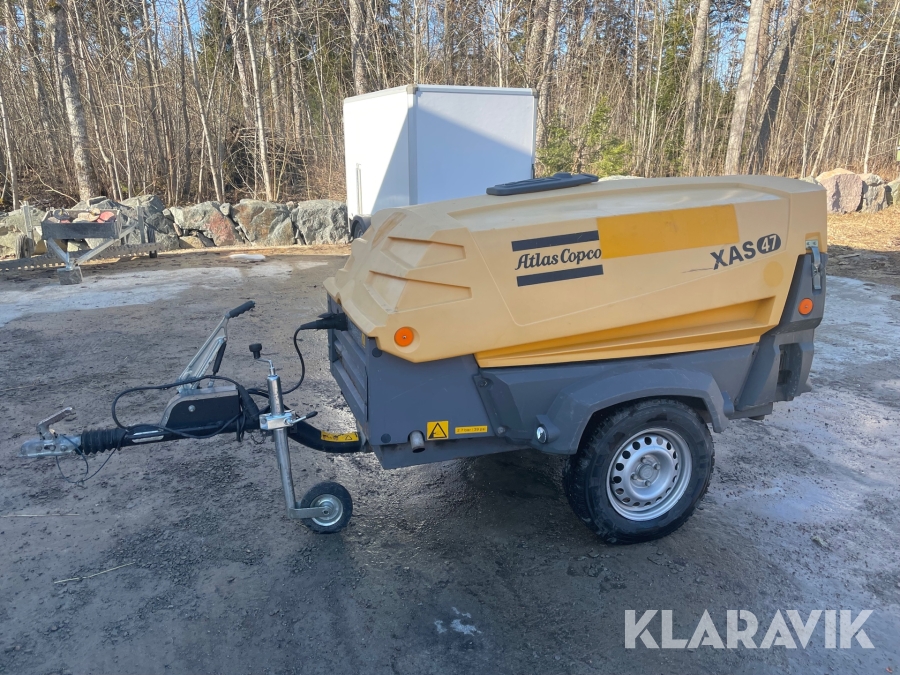 Kompressor Atlas Copco XAS47, Östhammar, Klaravik auktioner