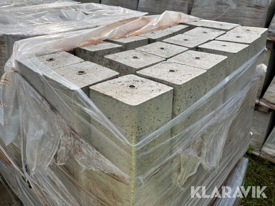 Betongplint Benders 700 mm med 3 tums stolpsko 24 st, Lund,