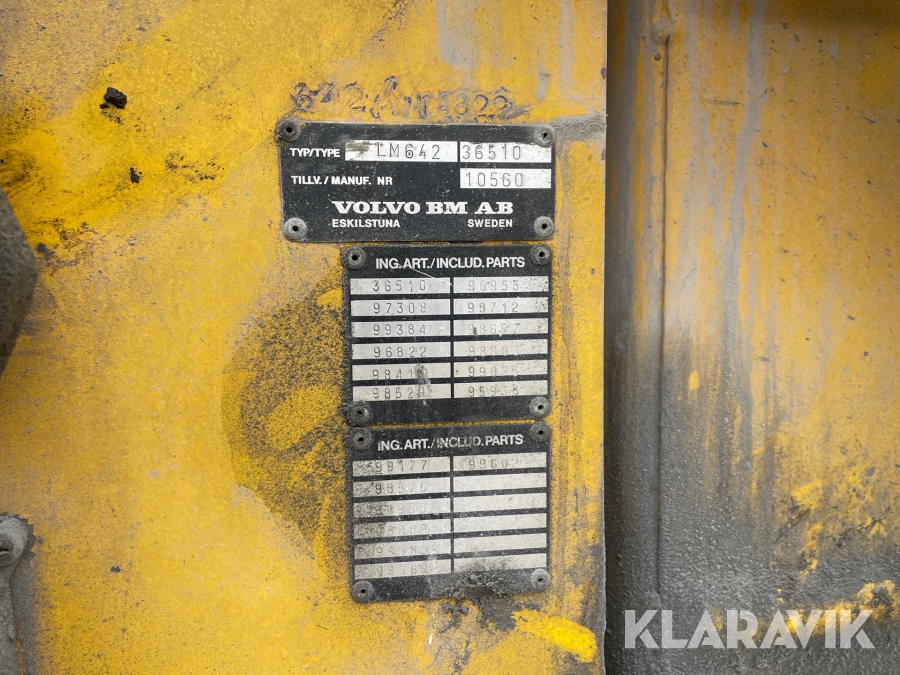 Baklastare 4WD Volvo 642, Härnösand, Klaravik auktioner