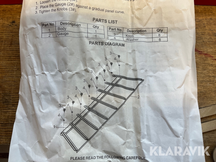 Profillinjal för karosseri Pela, Trollhättan, Klaravik aukti