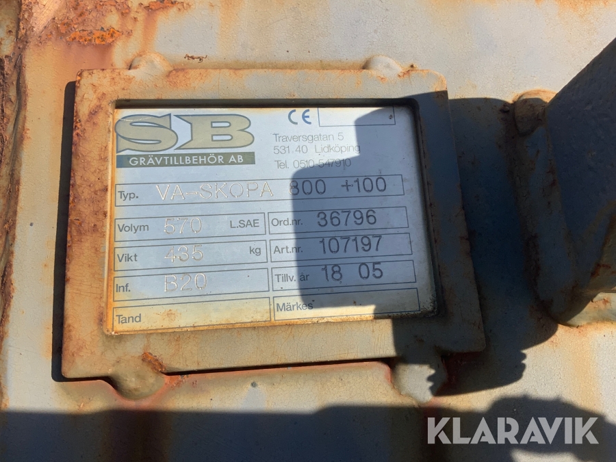 VA Skopa SB 800 + 100, Ulricehamn, Klaravik auktioner