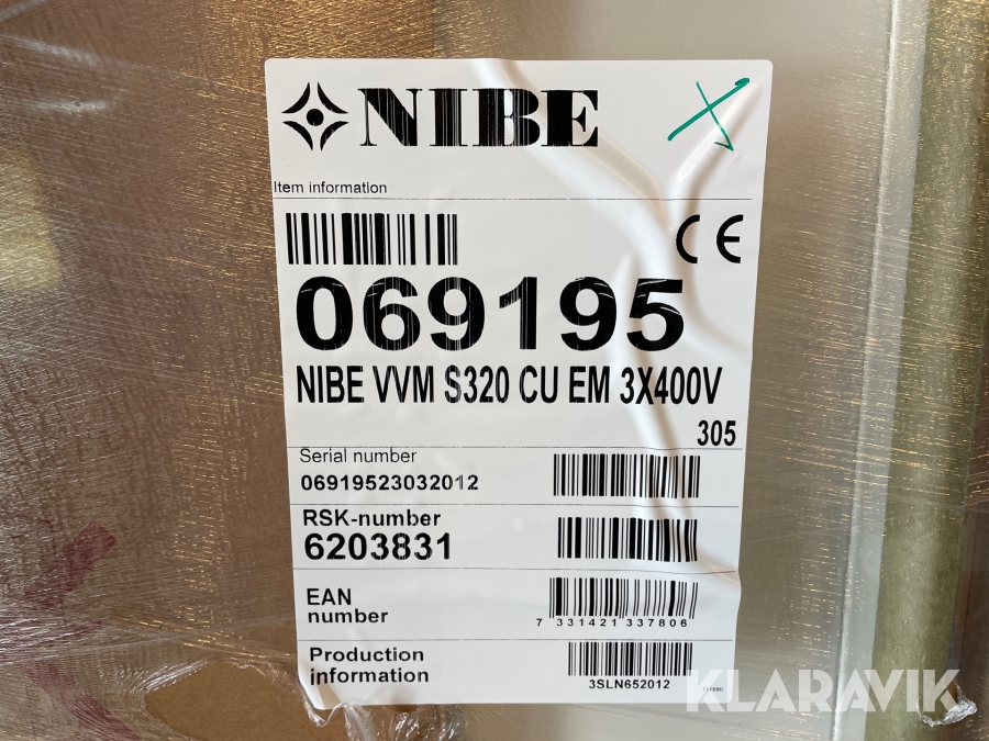 Inomhusmodul till luft/vattenvärmepump Nibe VVM S320 CU EM 3