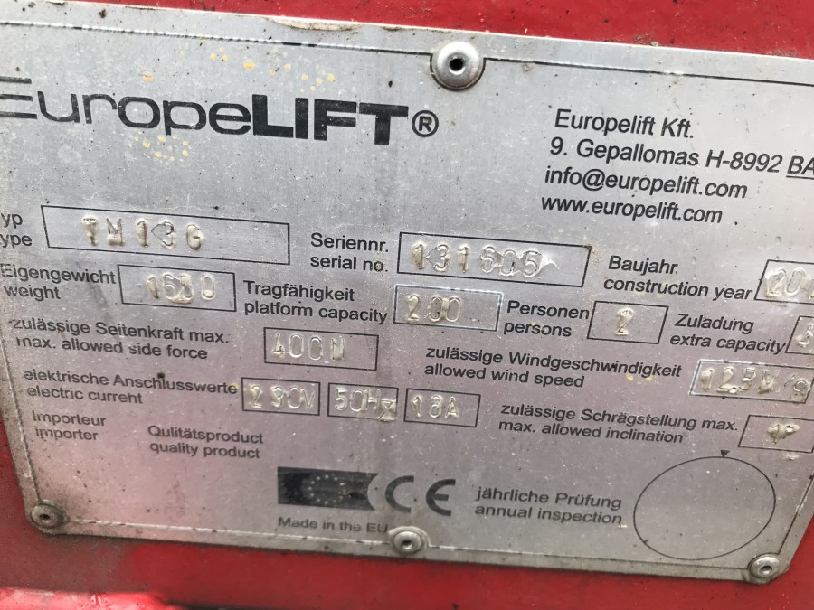 Släpvagnslift Europelift TM13 G