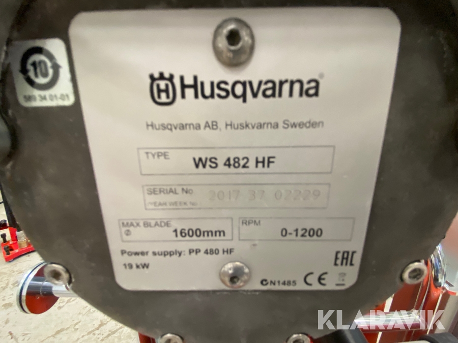 Väggsåg Husqvarna WS 482 HF
