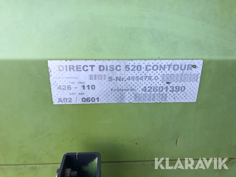 Klaravik Auktioner | Helsädesbord Claas Direct Disc 520