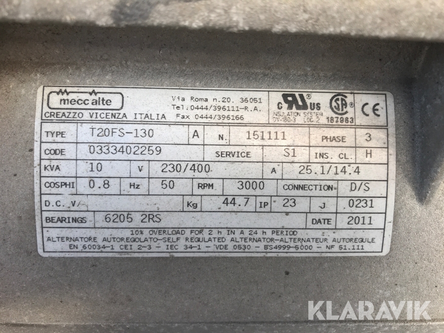 Klaravik Auktioner | Elverk Sdmo Technic 9000 TE