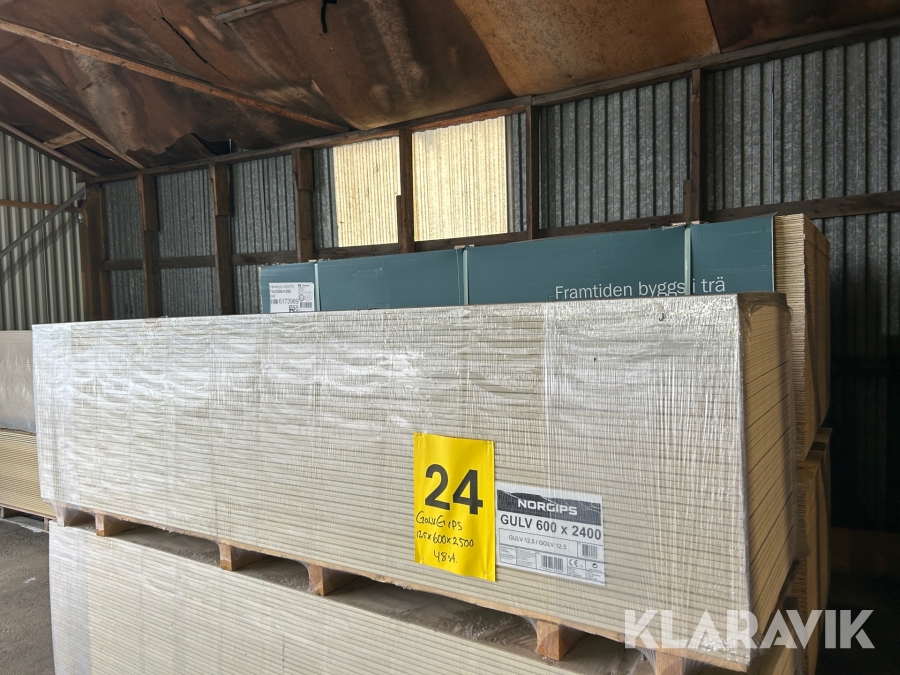 Golvgips 13*600*2500, Kramfors, Klaravik auktioner