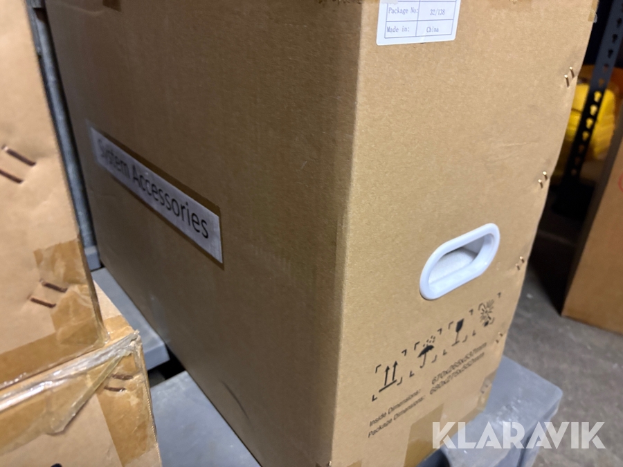 Solcellsbatterier, omvandlare och modulhus Solplanet, system